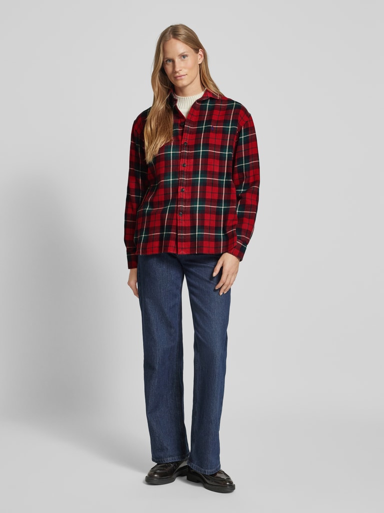 Polo Ralph Lauren Regular Fit Hemdbluse mit Logo-Stitching (rot) online ...