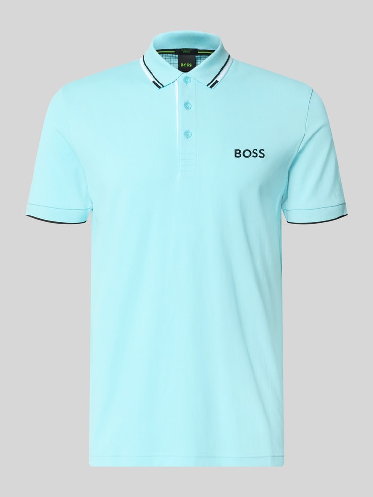 Kup online BOSS Green Koszulka polo o kroju regular fit z mieszanka ...