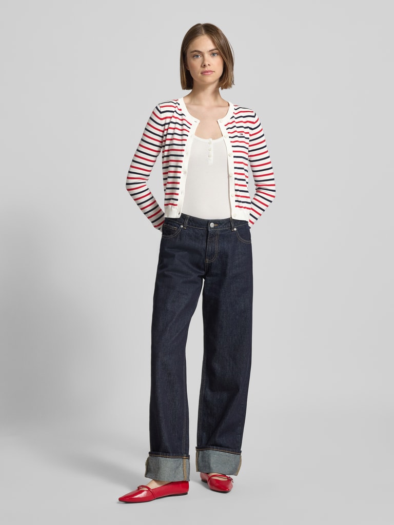 Tommy Jeans Regular Fit Cardigan aus Baumwolle (rot) online kaufen