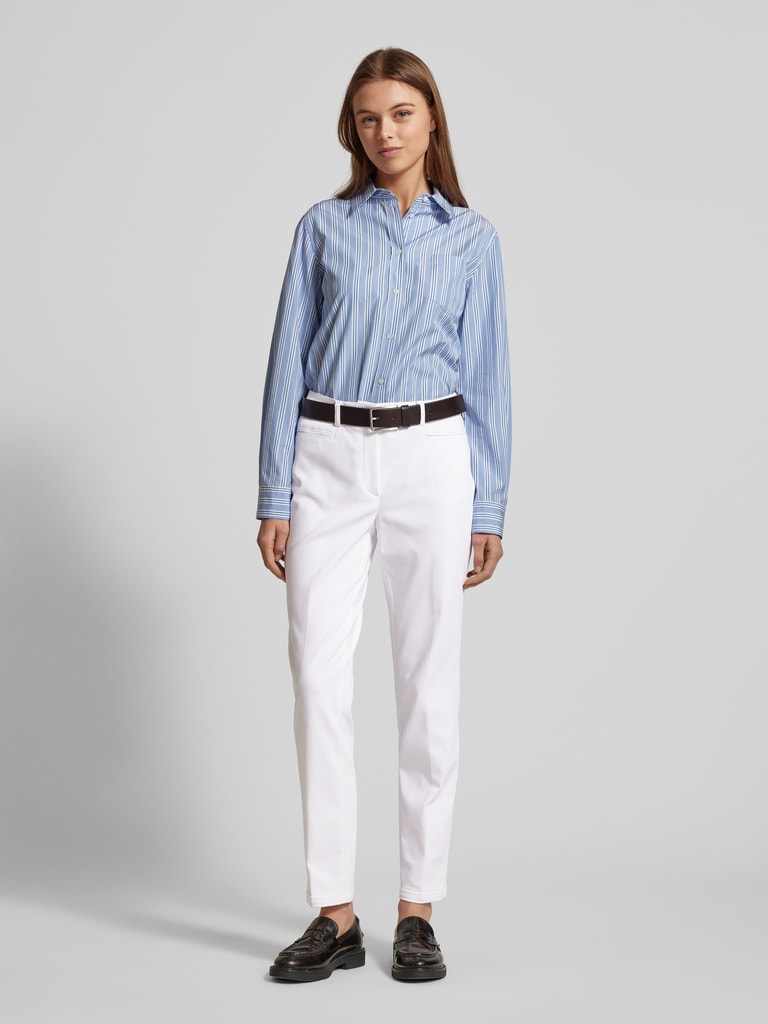 Gardeur Slim Fit Hose mit Bügelfalten Modell 'Denise' (weiss) online kaufen