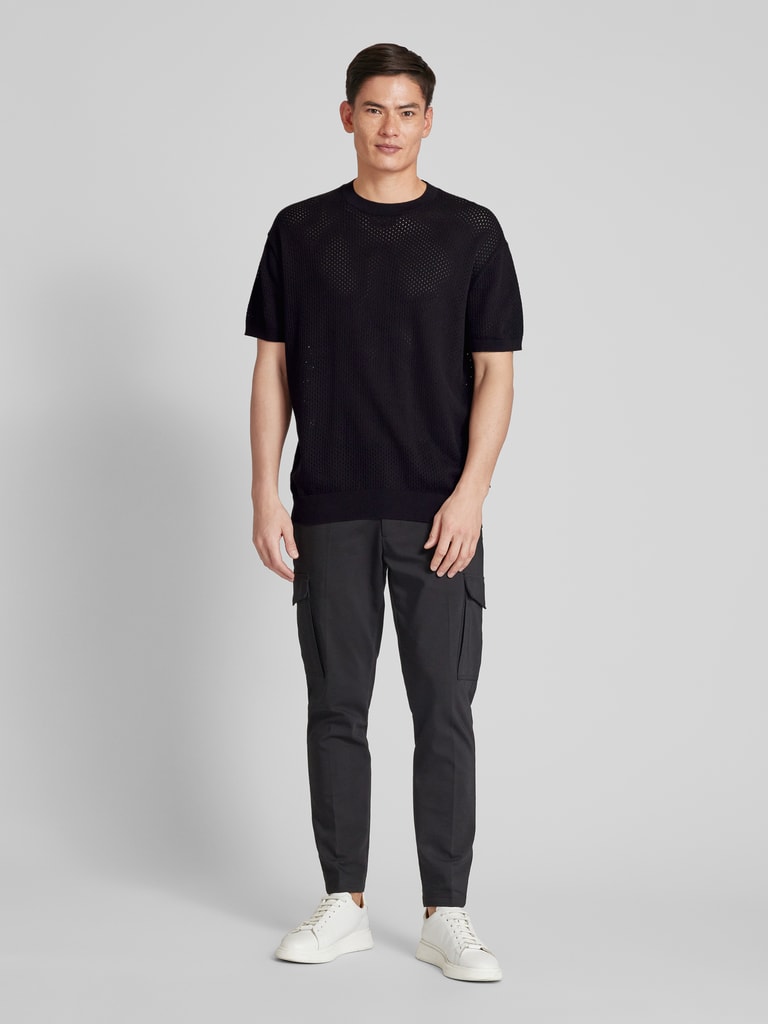 Karl Lagerfeld T-Shirt mit Lochmuster (black) online kaufen