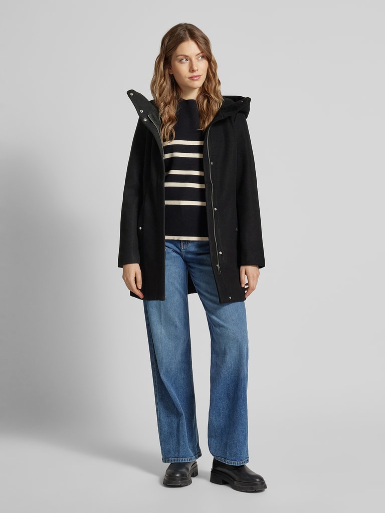 Vero Moda Regular Fit Mantel in Filz-Optik mit Bandkragen Modell ...