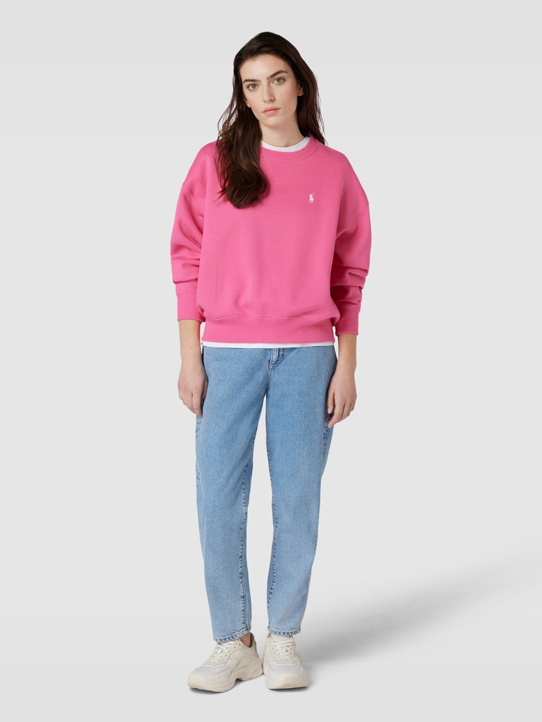 Polo Ralph Lauren Sweatshirt mit Logo-Stitching Modell 'BUBBLE' (pink ...