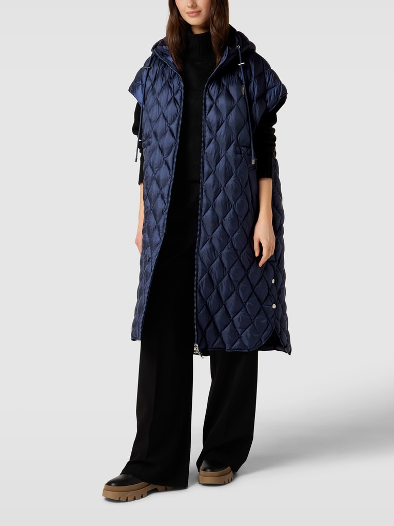 COMO NO 1 Oversized Steppweste mit Kapuze Modell 'CARLY LONG' (marine ...