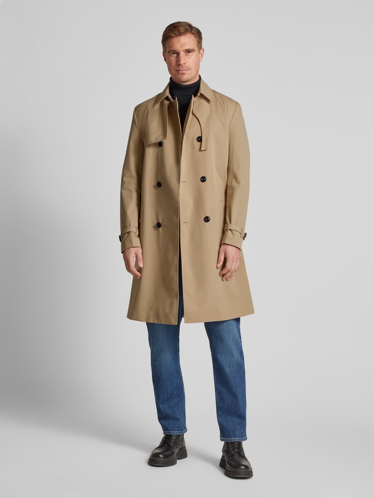 HUGO Mantel mit Umlegekragen Modell 'Maluks' (beige) online kaufen