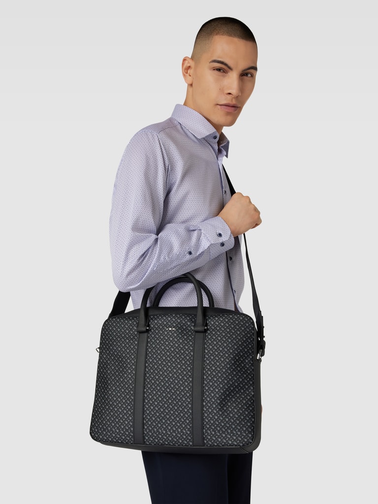 BOSS Laptoptasche mit Allover-Muster Modell 'Ray' (black) online kaufen