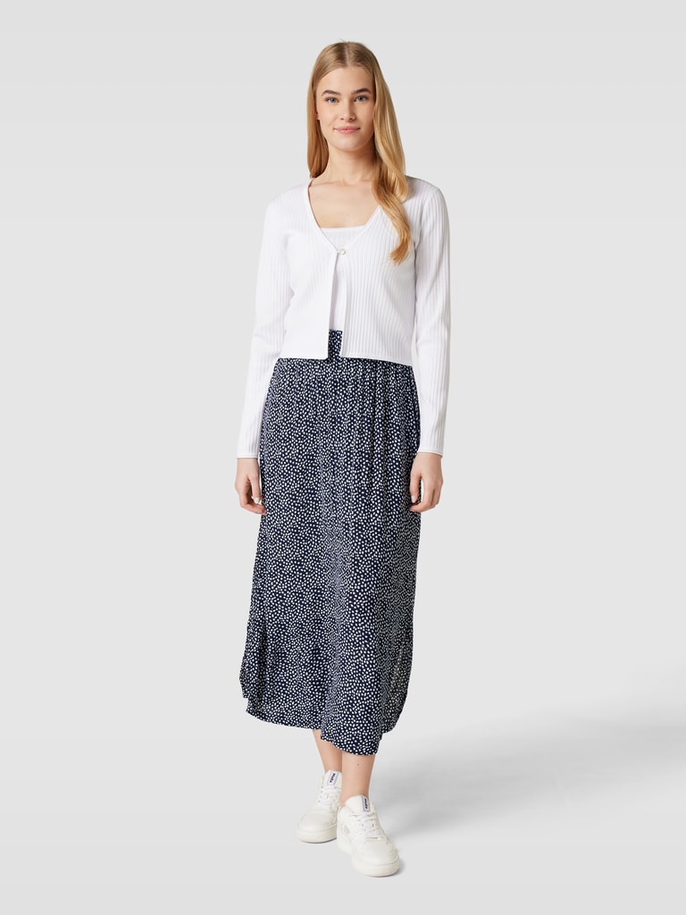 Kup online ICHI Długa spódnica z kwiatowym wzorem model ‘Marrakech’ (granatowy)