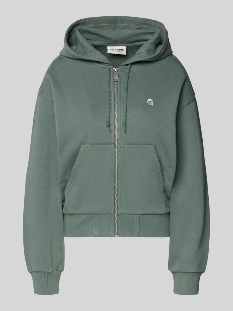 Carhartt Work In Progress Sweatjack met kangoeroezak in lindegroen ...