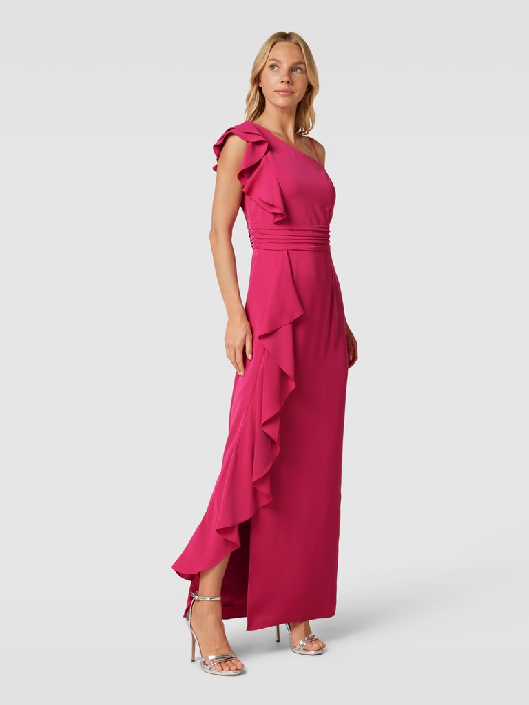 V.M. Abendkleid mit Rüschung (pink) online kaufen
