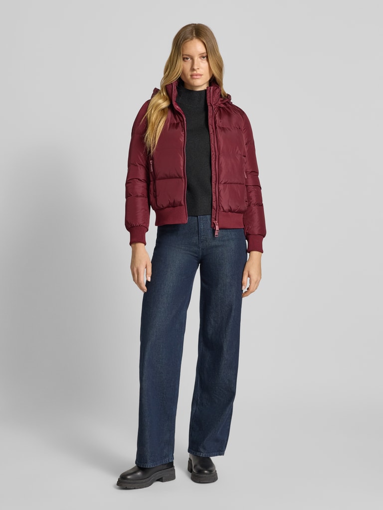 Armani Exchange Donsjack met capuchon in bordeaux online kopen | P&C