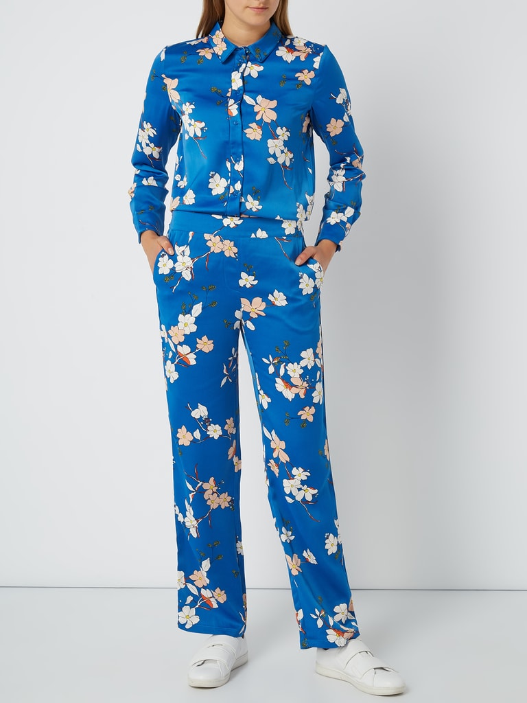 Jake*s Casual Easy Pants mit floralem Muster (jeansblau) online kaufen