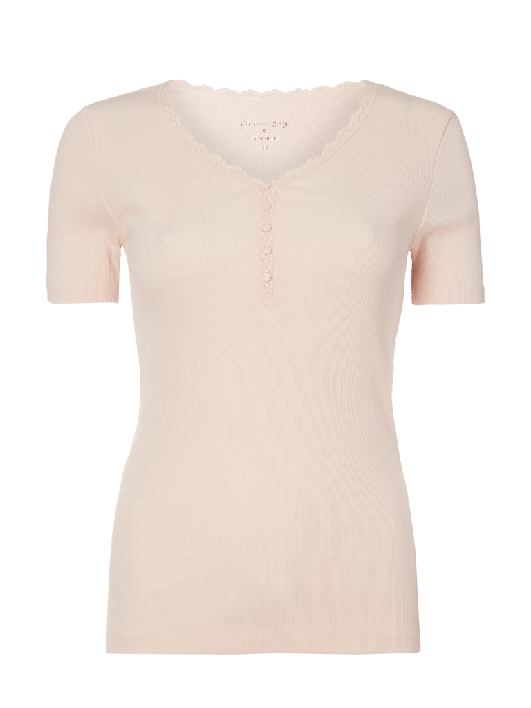 Kup online Christian Berg Woman Koszulka serafino z obszyciem z koronki ...