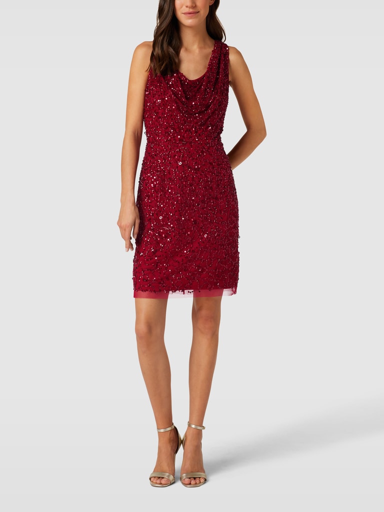 Adrianna Papell Cocktailkleid mit Paillettenbesatz (rot) online kaufen