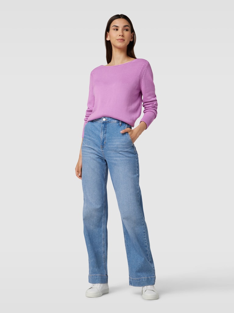 Christian Berg Woman Gebreide pullover met boothals in violet online ...