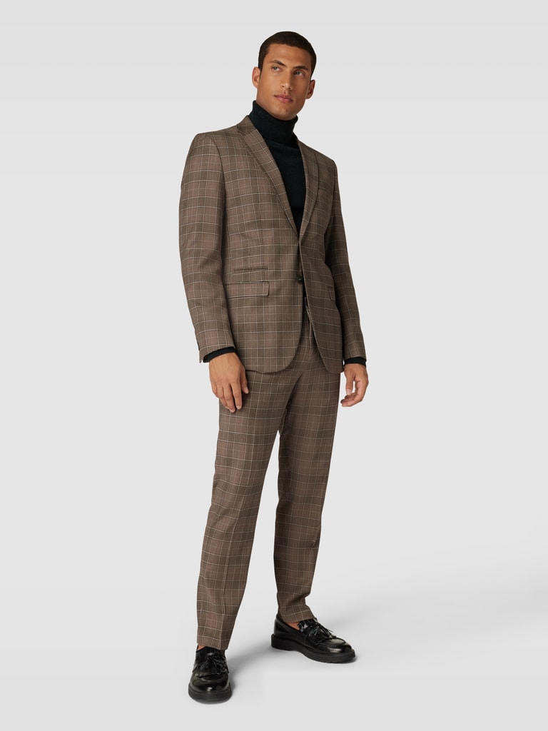 SELECTED HOMME 2-Knopf-Sakko mit Tartan-Karo (mittelbraun) online kaufen