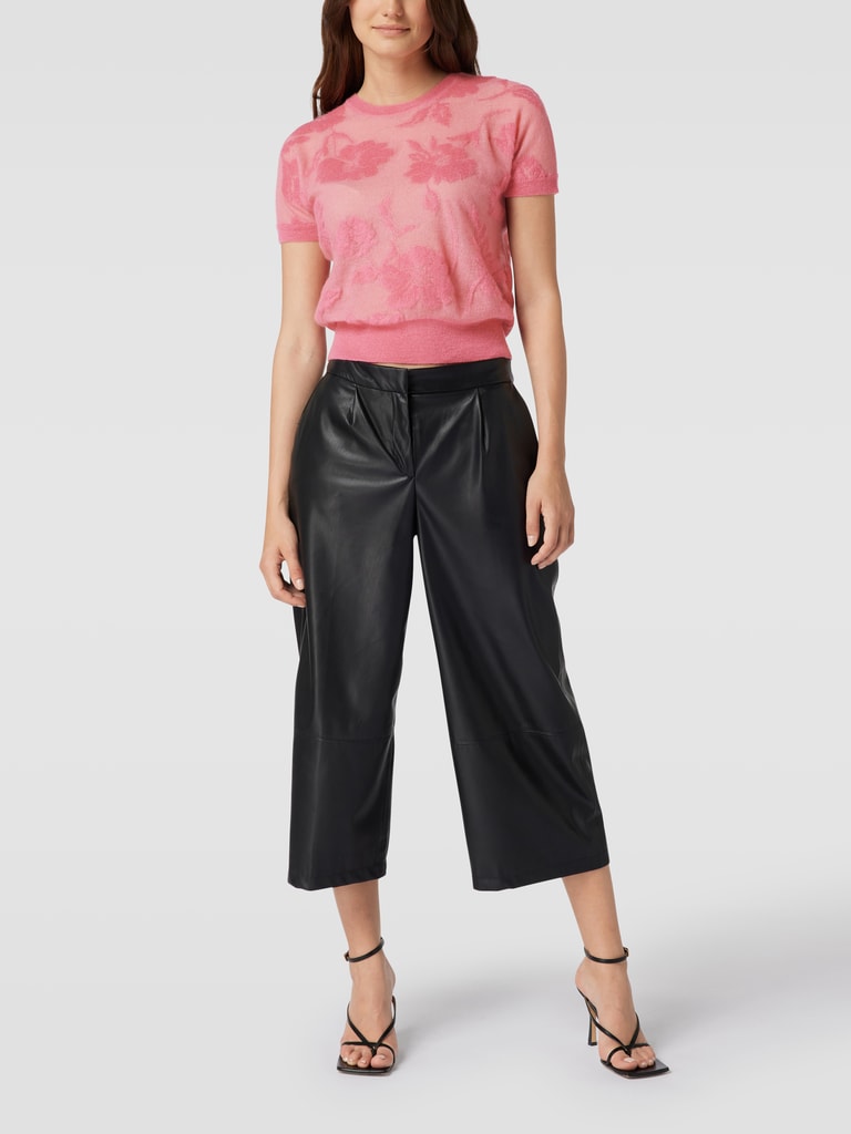 Max Mara Studio T-Shirt in Strick-Optik Modell 'Terra' (rosa) online kaufen