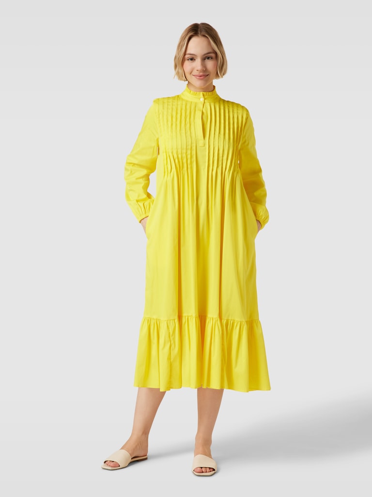 Risy & Jerfs Midikleid aus reiner Baumwolle mit Kellerfalten Modell ...