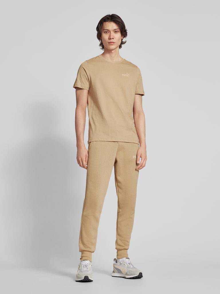 PUMA PERFORMANCE T-shirt met labelprint in beige online kopen | P&C