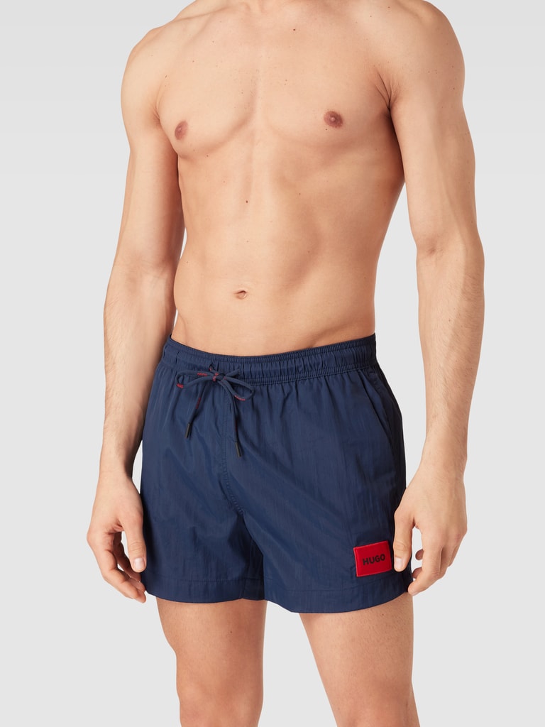 HUGO Badehose mit Label-Patch Modell 'Dominica' (marine) online kaufen