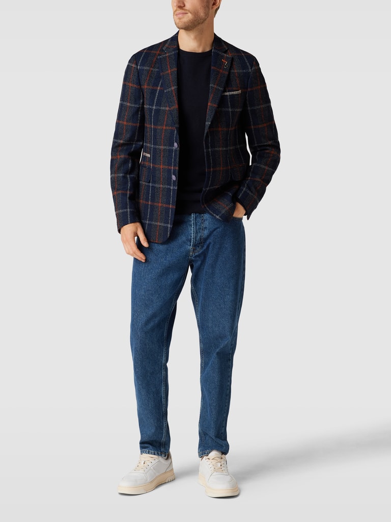 A Fish Named Fred 2-knoops colbert met pochet in blauw online kopen | P&C