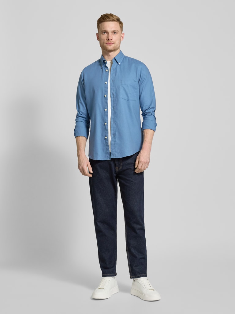 BOSS Orange Regular fit vrijetijdsoverhemd met button-downkraag, model ...