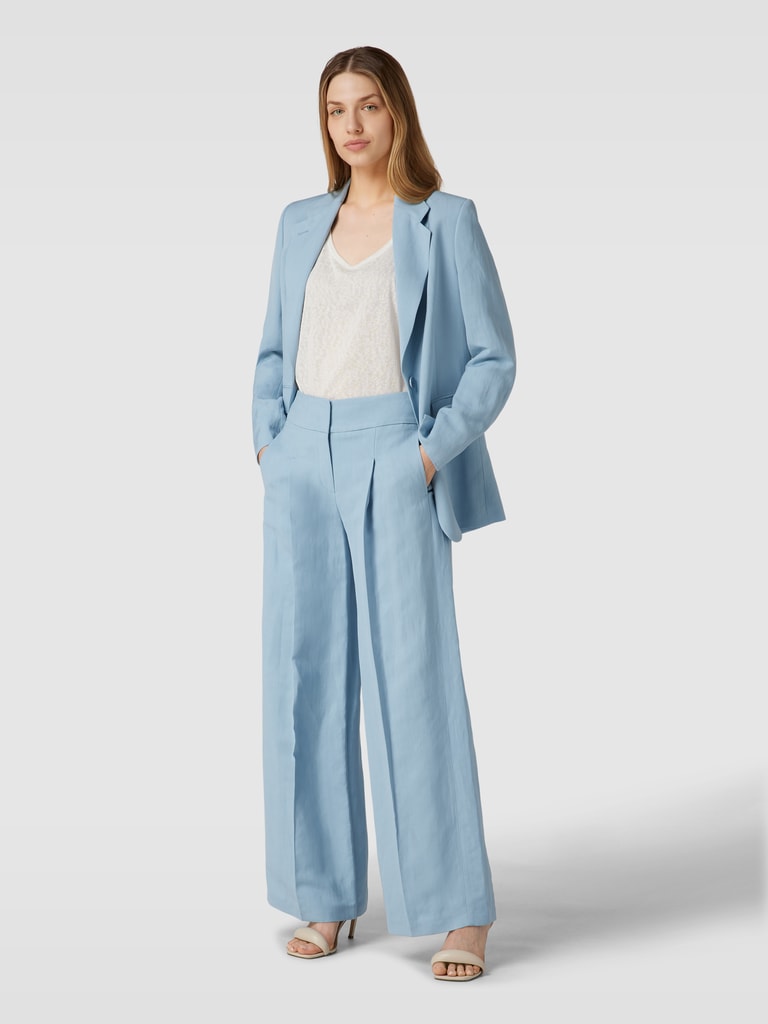 Windsor Hose mit Bundfalten (hellblau) online kaufen