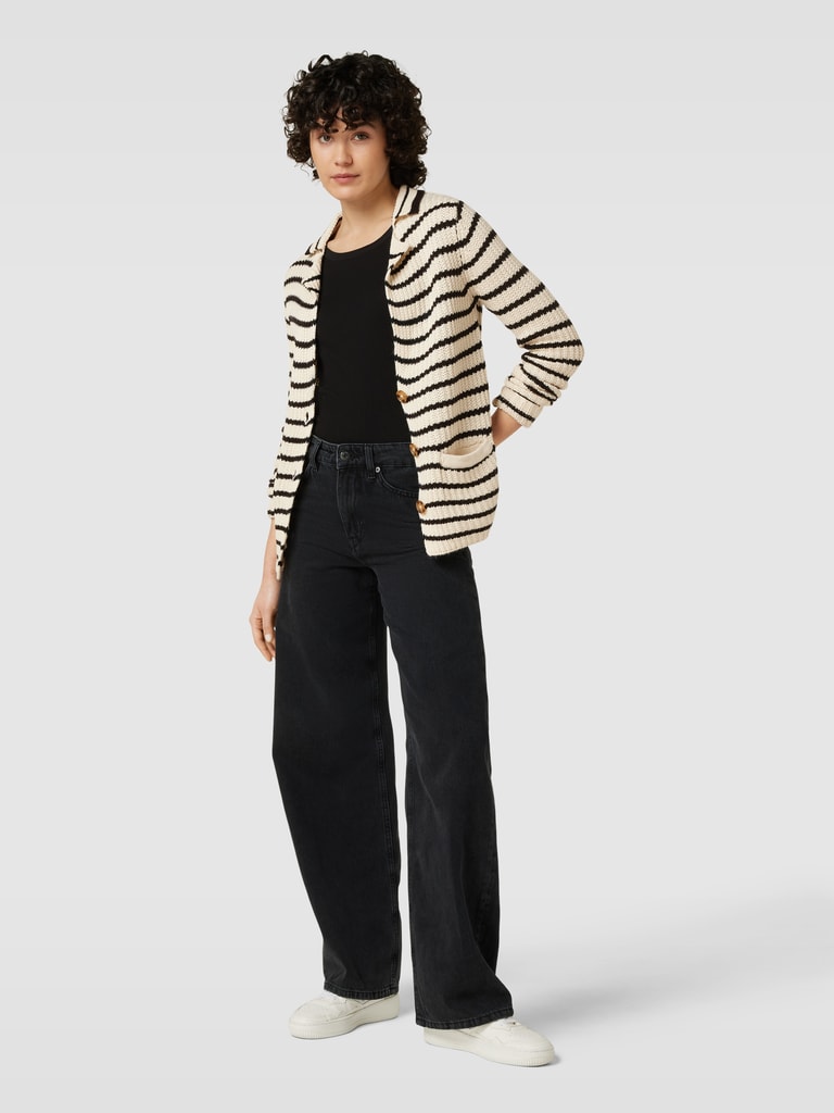 Soyaconcept Strickcardigan mit Streifenmuster Modell 'Remone' (offwhite ...