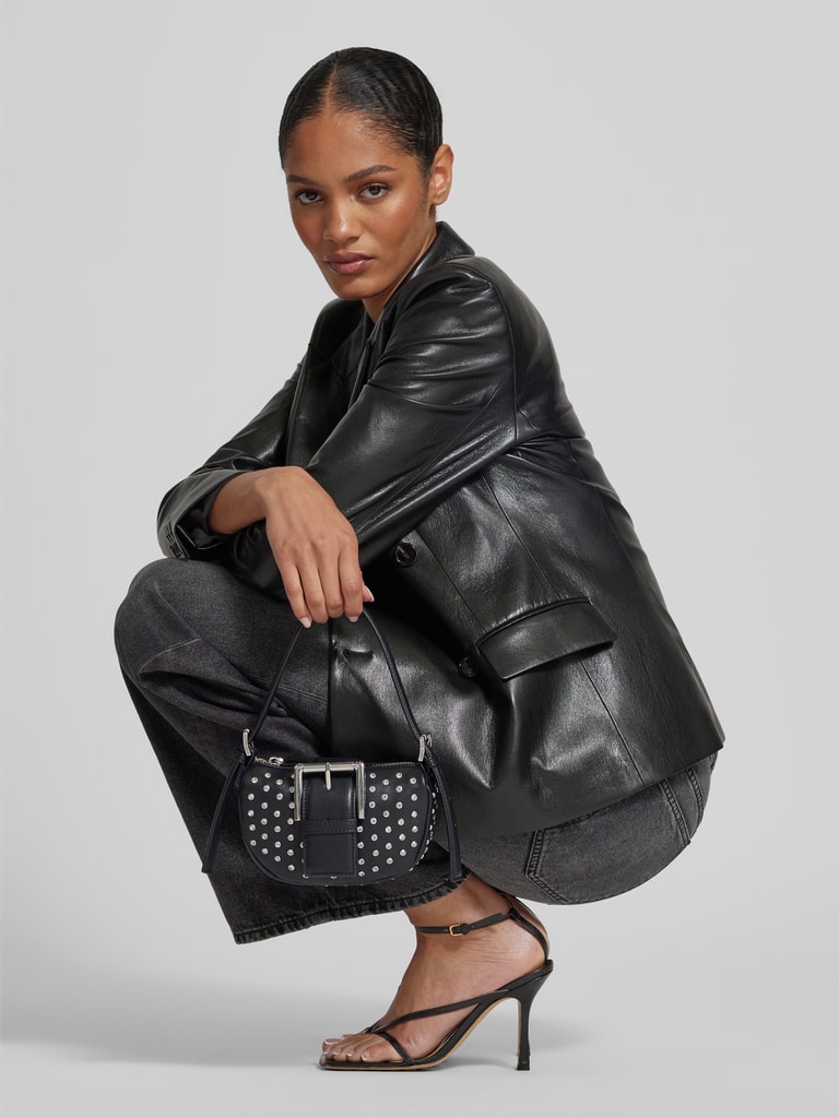 Steve Madden Handtas met strass-steentjes, model 'BAXIS' in zwart ...