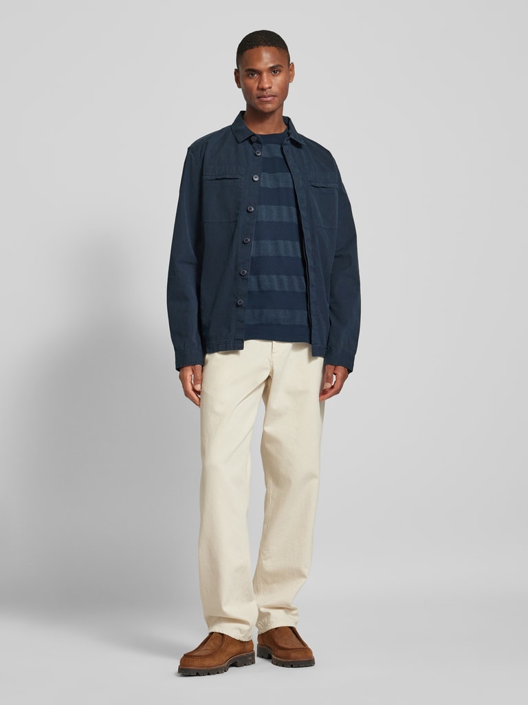 Barbour T-Shirt mit Label-Stitching Modell 'STENTON' (marine) online kaufen