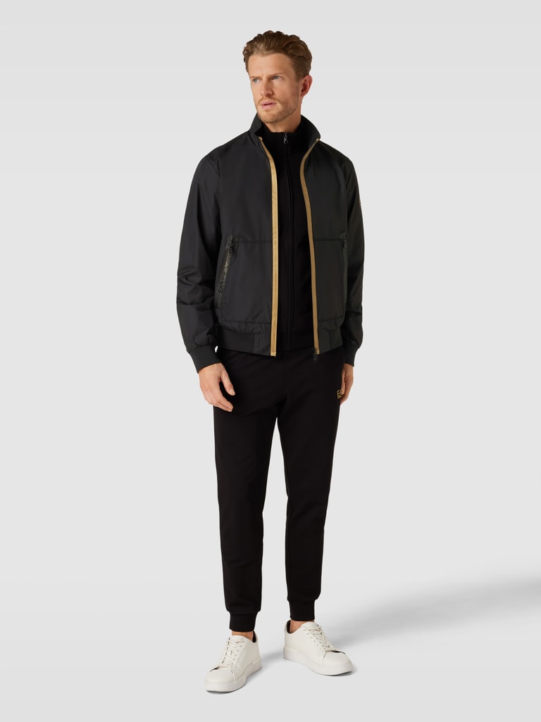 EA7 Emporio Armani Jack met labeldetails in zwart online kopen | P&C