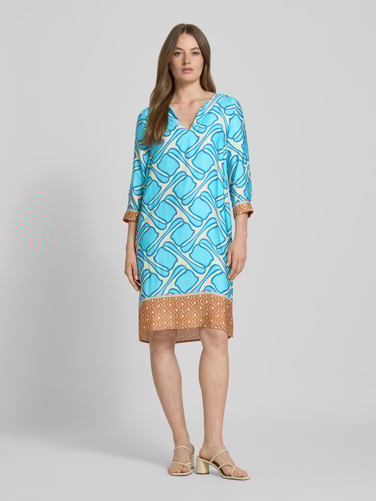 Emily Van den Bergh Knielanges Kleid mit V-Ausschnitt (aqua) online kaufen