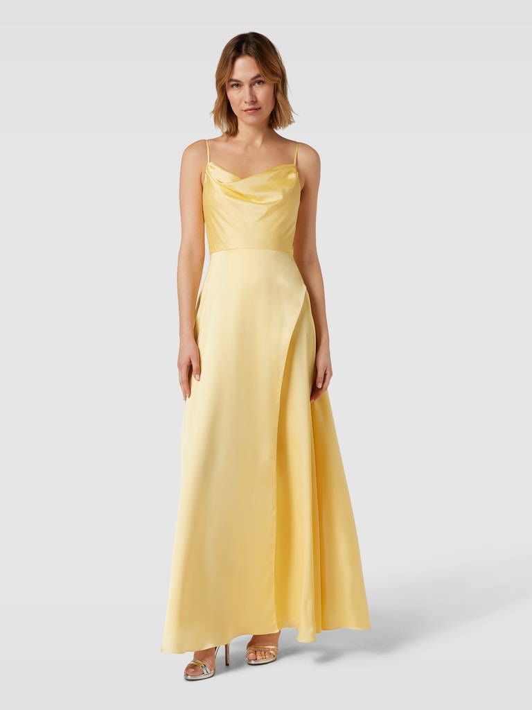 Luxuar Abendkleid in Wickel-Optik (hellgelb) online kaufen