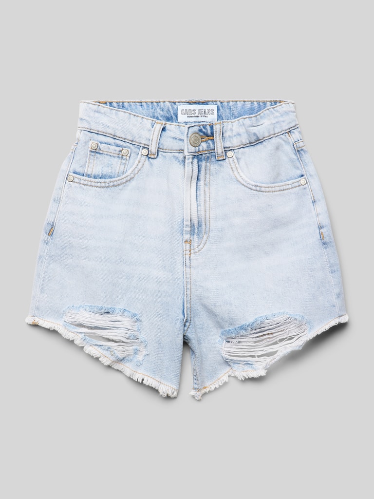 CARS JEANS Jeansshorts im Used-Look Modell 'Saar' (hellblau) online kaufen
