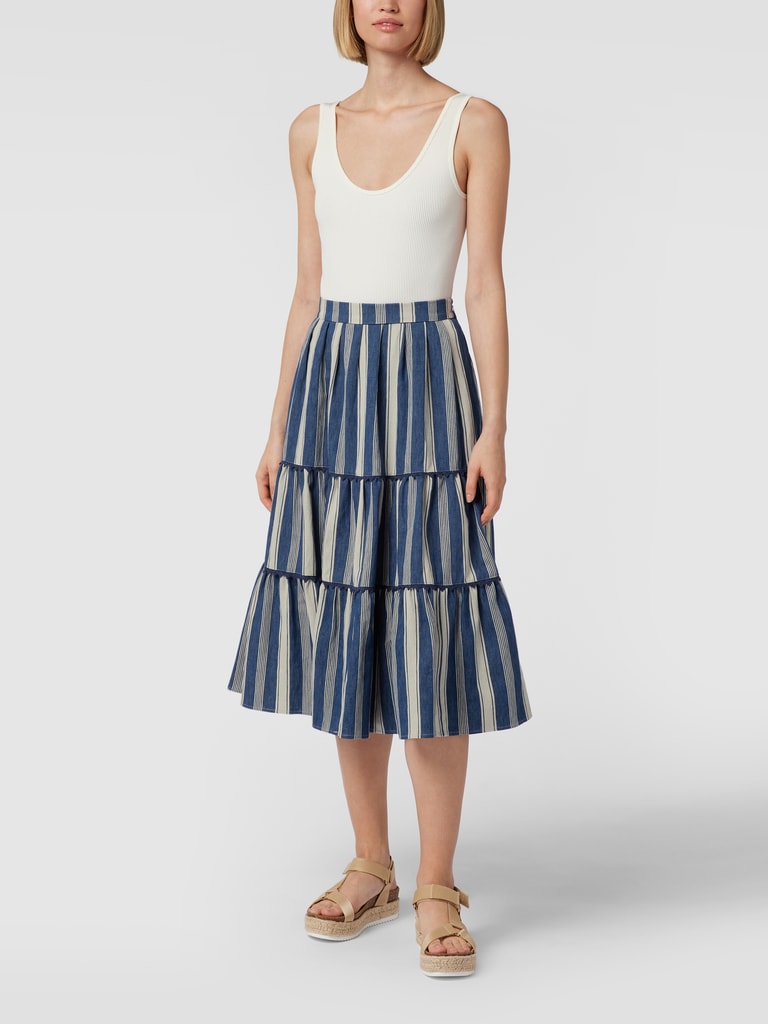 Weekend Max Mara Midirock mit Streifenmuster Modell 'Baruffa' (blau ...