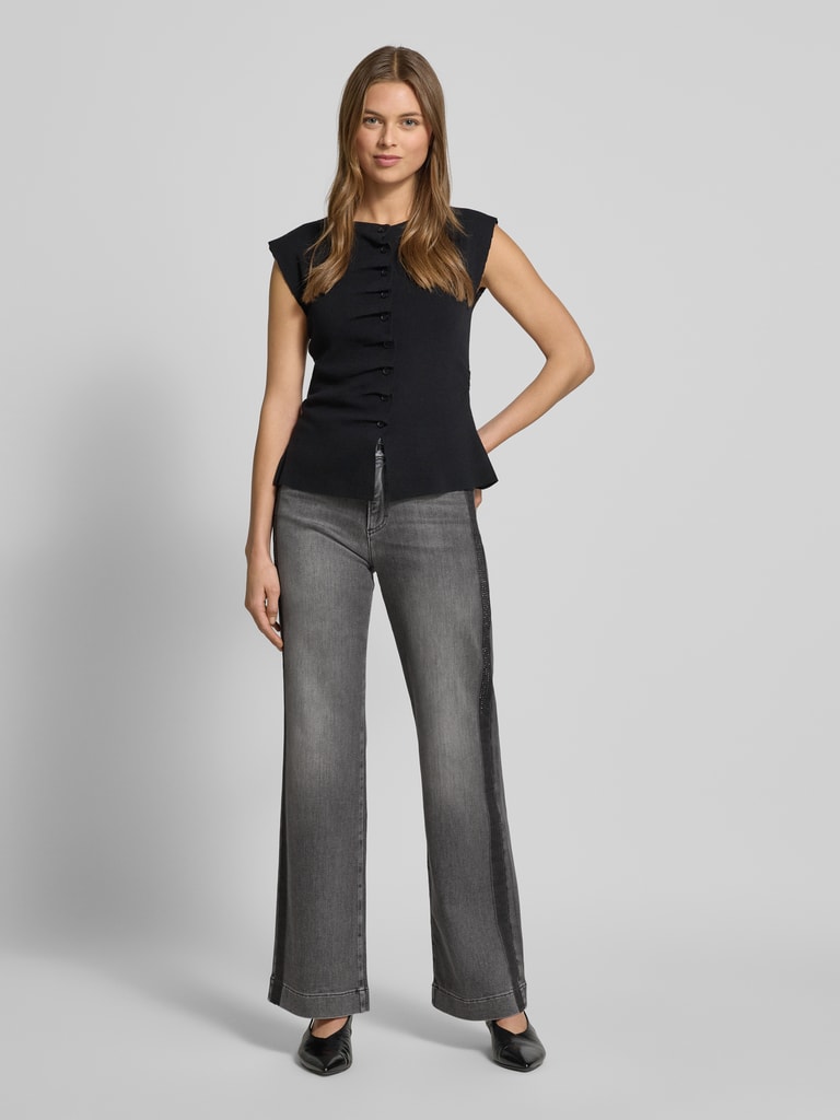 Brax Flared jeans met 5-pocketmodel, model 'MAINE' in donkergrijs ...