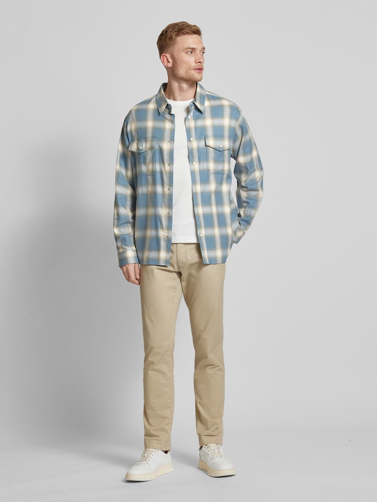 THE KOOPLES Regular Fit Freizeithemd mit Tartan-Karo (blau) online kaufen