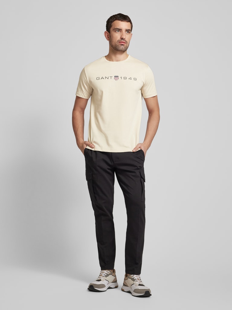 Gant T-Shirt mit Label-Print (sand) online kaufen