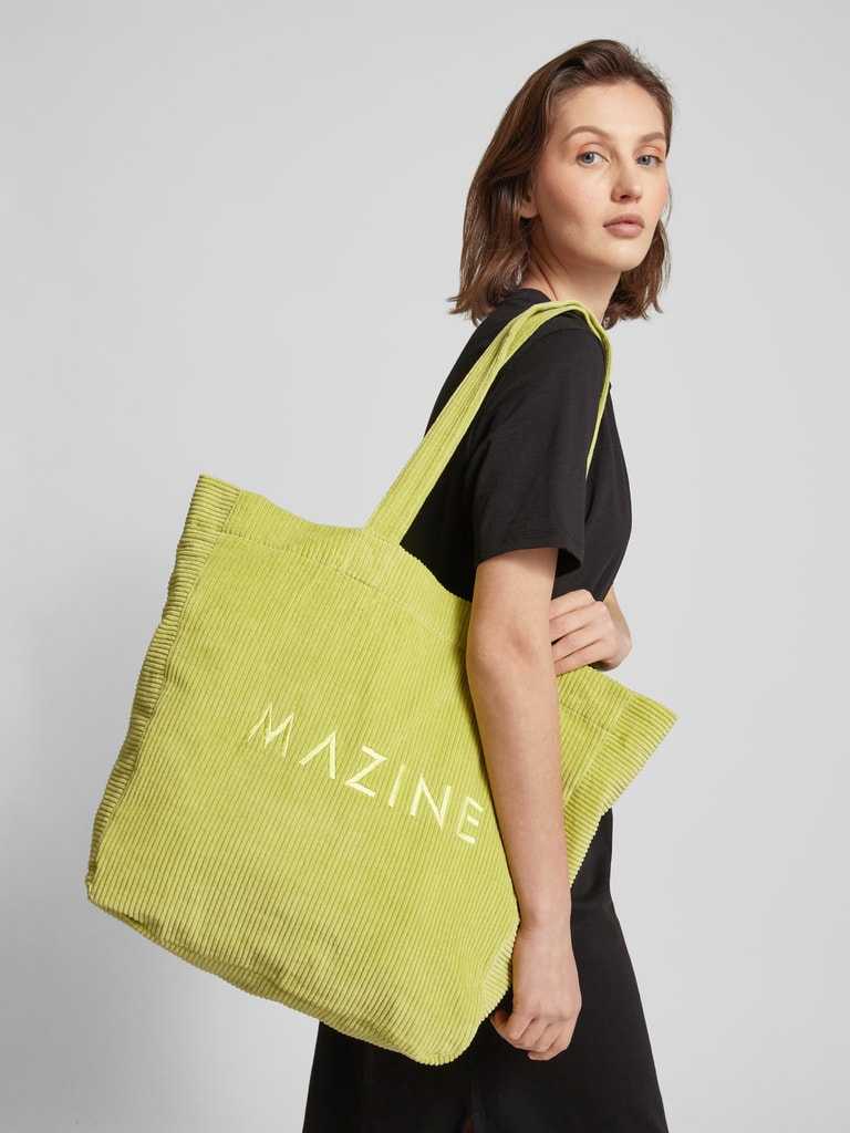 Mazine Shopper met labelstitching, model 'Onna' in groen online kopen | P&C