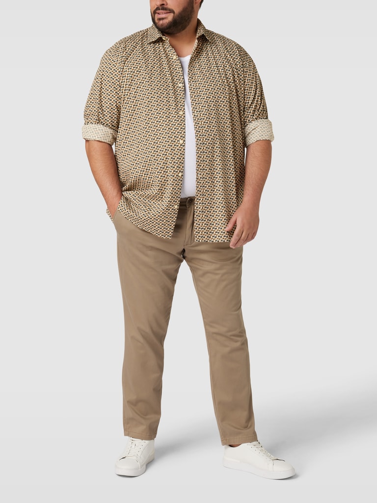 S.Oliver Plus PLUS SIZE Freizeithemd mit Allover-Muster (cognac) online ...