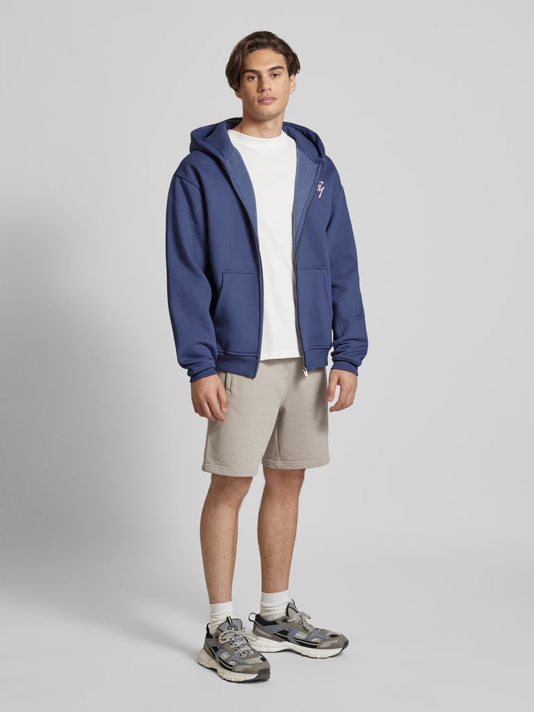 Multiply Apparel Oversized Sweatjacke mit Label-Print (dunkelblau ...