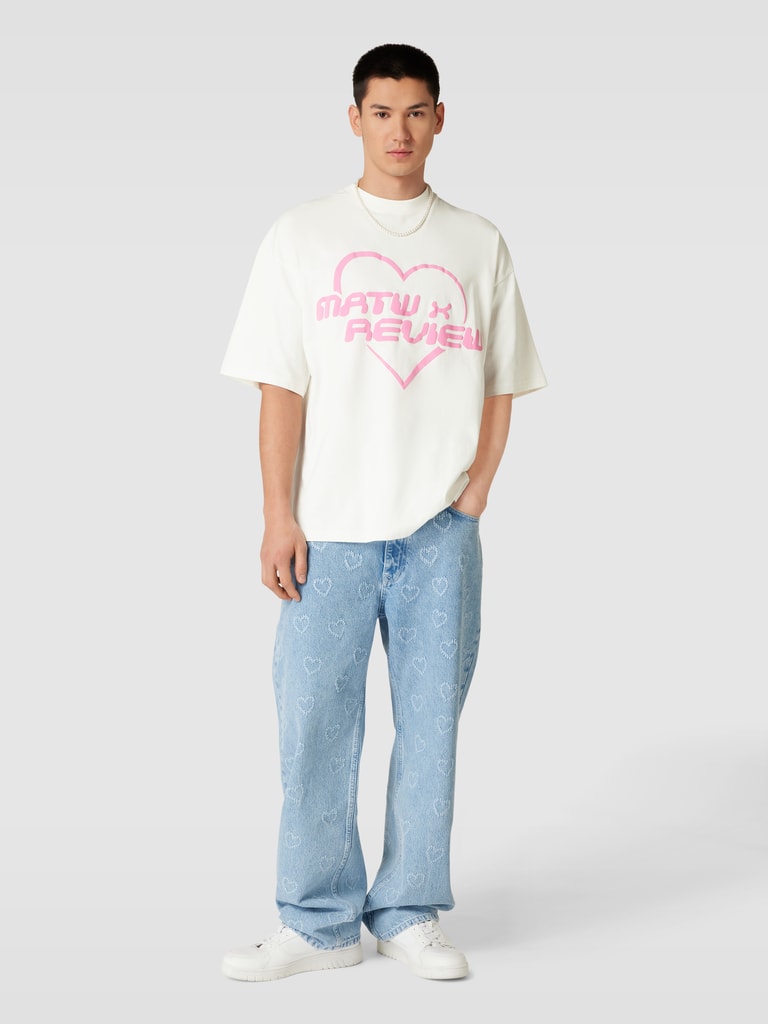 Review X MATW MATW X REVIEW - Oversized T-Shirt mit Label-Applikation ...