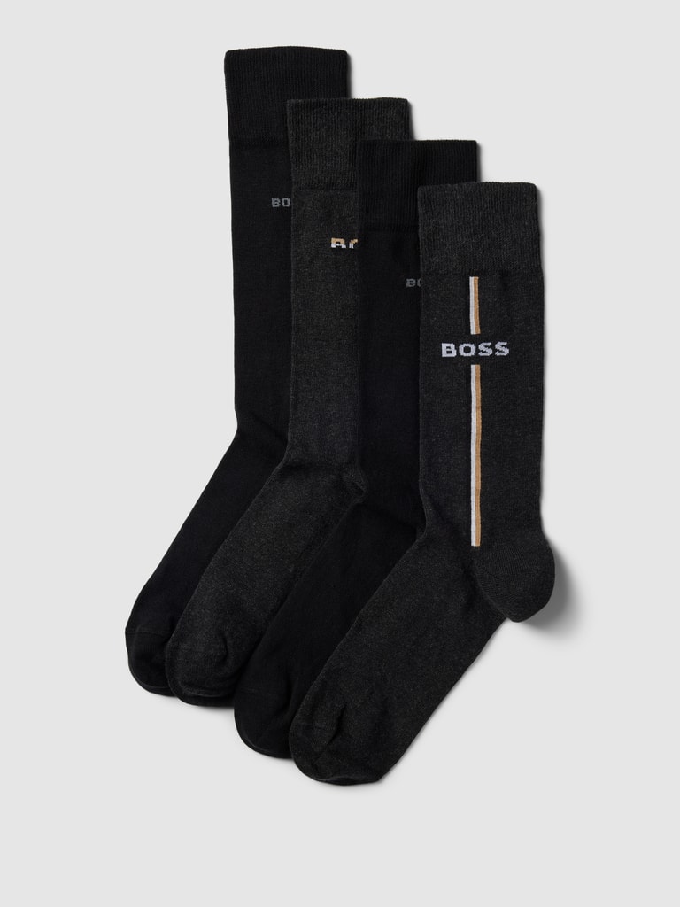 BOSS Socken mit Label-Details im 4er-Pack (anthrazit) online kaufen
