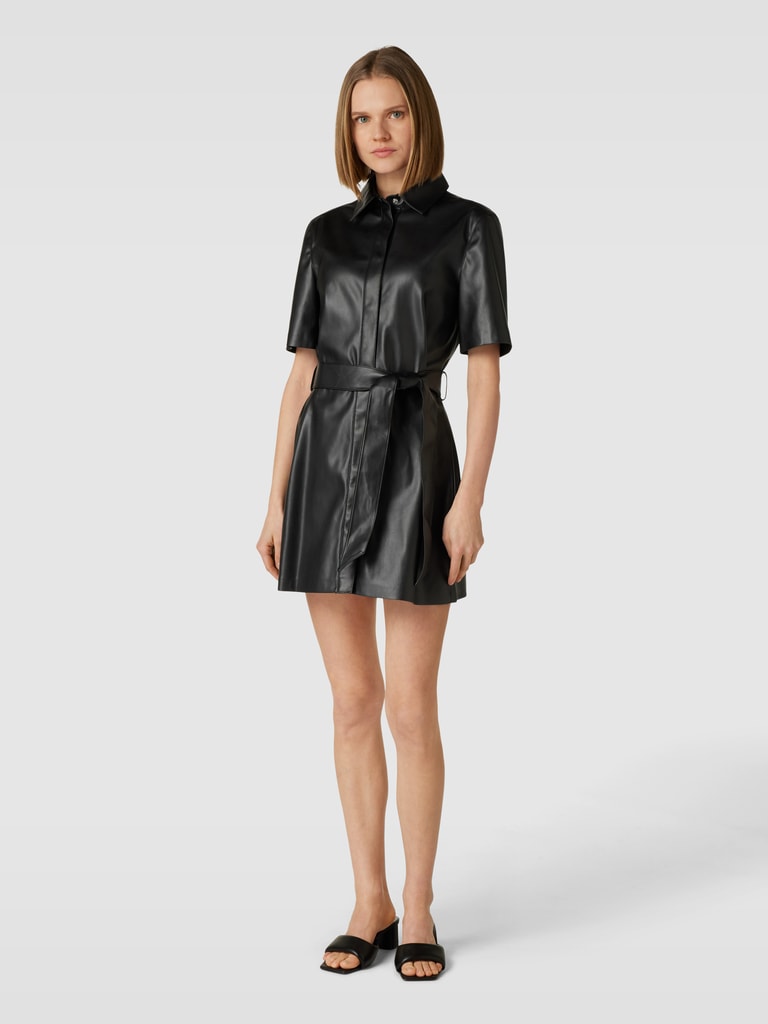 Mango Minikleid in Leder-Optik Modell 'VERNAZZA' (black) online kaufen