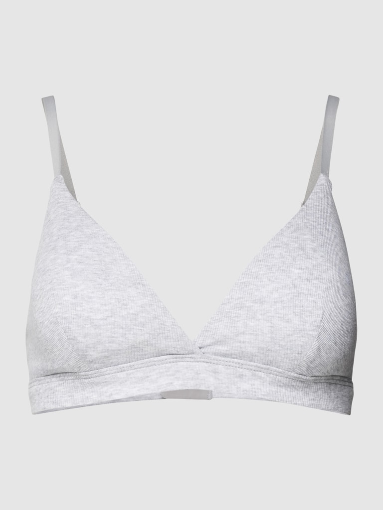 Schiesser Triangel Bh Mit Feinripp Modell Pure Rib Hellgrau Online