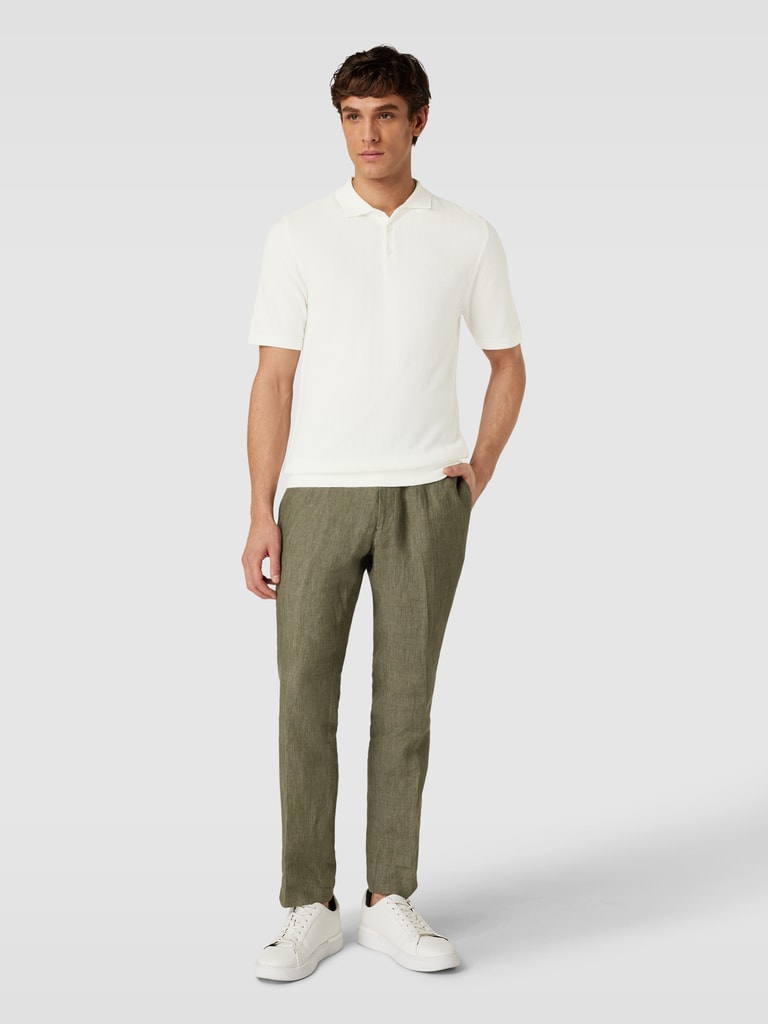 Cinque Slim Fit Poloshirt mit Strukturmuster Modell 'Flavio' (weiss ...