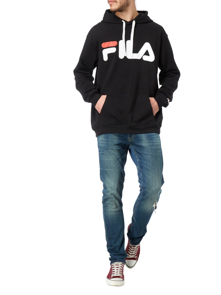 FILA Hoodie mit gummiertem Logo-Print (black) online kaufen