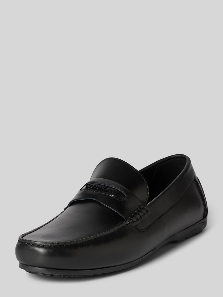 CK Calvin Klein Leren loafers met labelapplicatie, model 'DRIVER' in ...