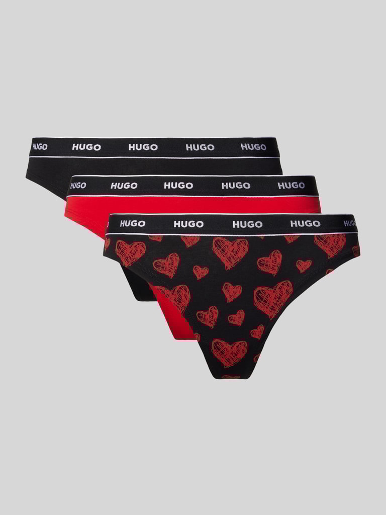 HUGO String mit Label-Bund Modell 'TRIPLET' (rot) online kaufen
