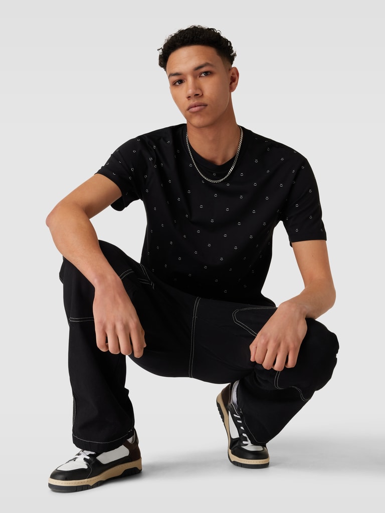 Tom Tailor Denim Relaxed Fit T-Shirt mit Allover-Print (black) online ...