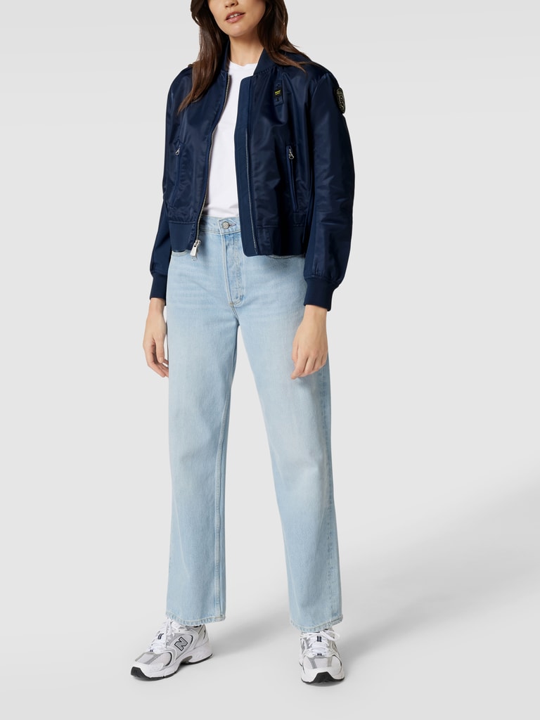 Blauer Usa Blouson mit Label-Patch (black) online kaufen